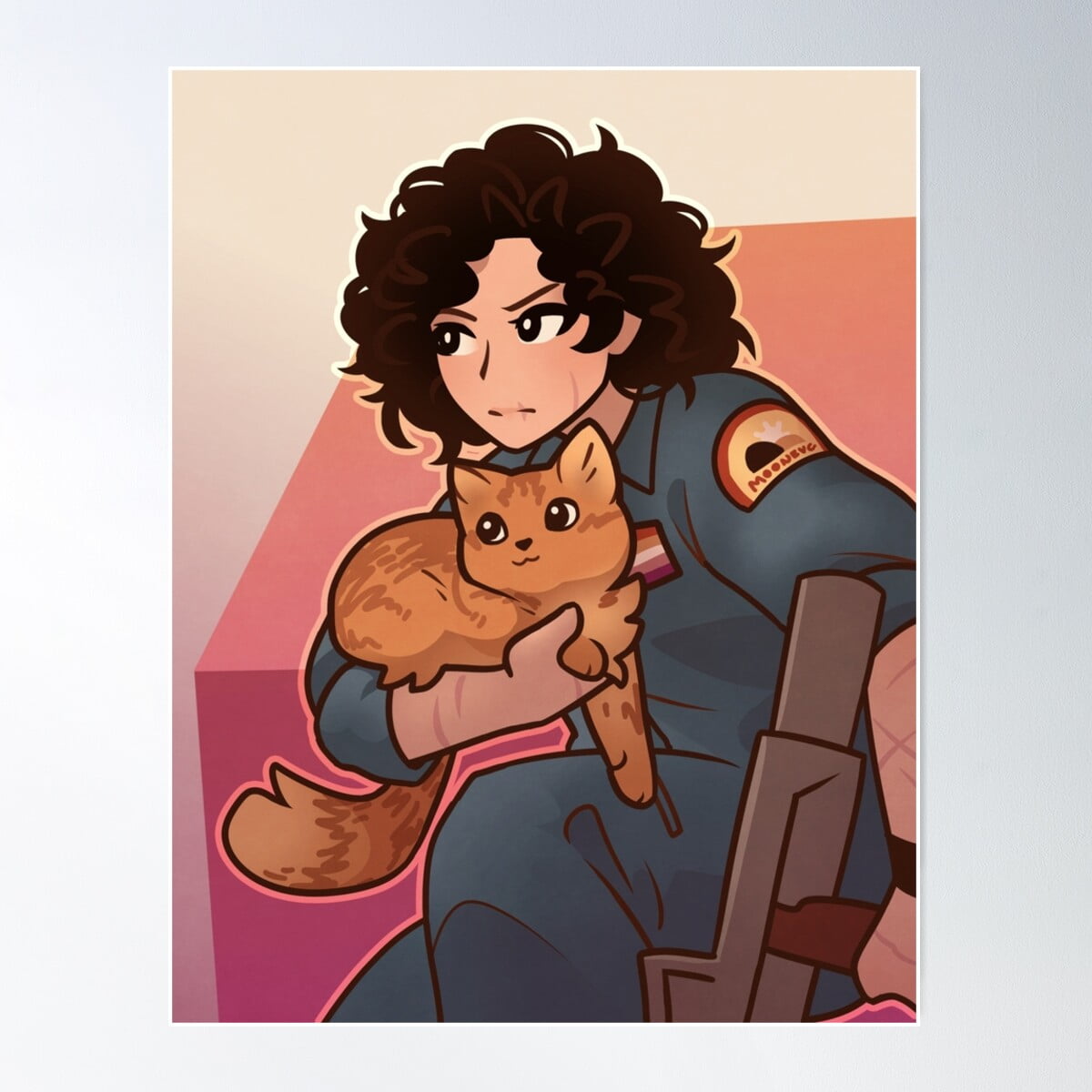 Ellen Ripley And Jonesy Poster Wall Art, Modern Wall Decor For Living ...