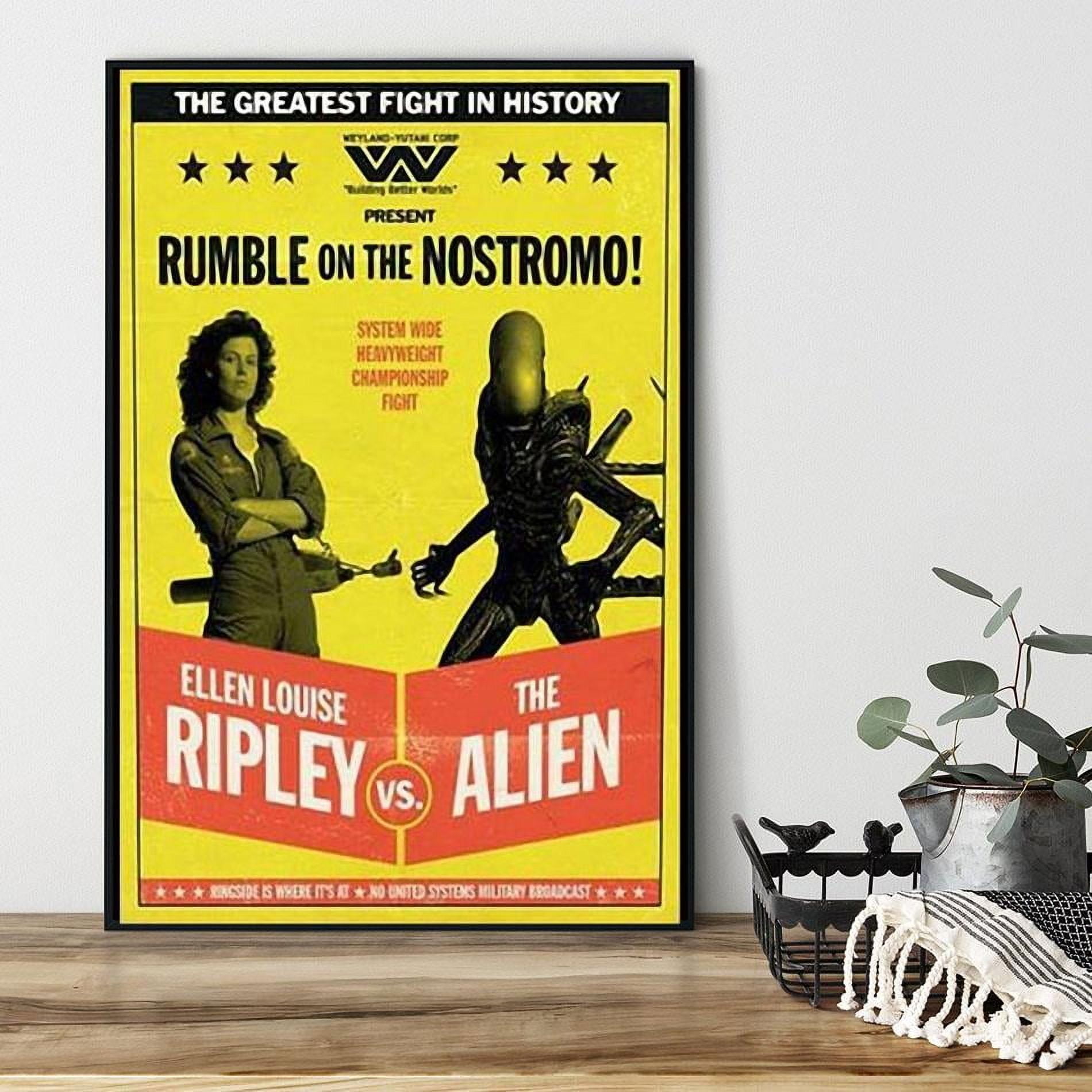 Ellen Ripley vs The Alien the greatest fight in history poster 24 x 36 ...