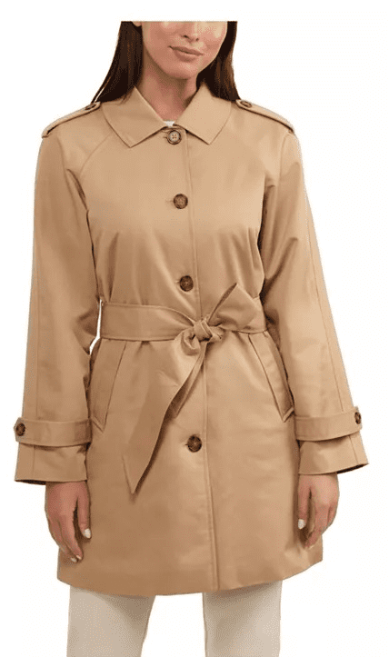 Ellen Tracy CLASSIC CAMEL Women's Coated Gab Trench, US Small - Walmart.com
