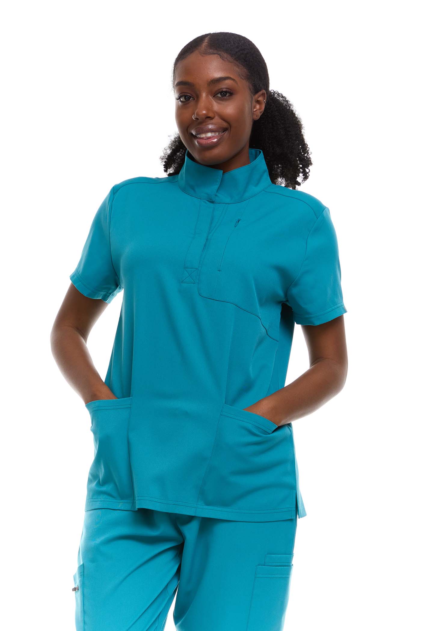 Medline Unisex AngelStat Reversible Classic Fit V-Neck Scrub Top ...