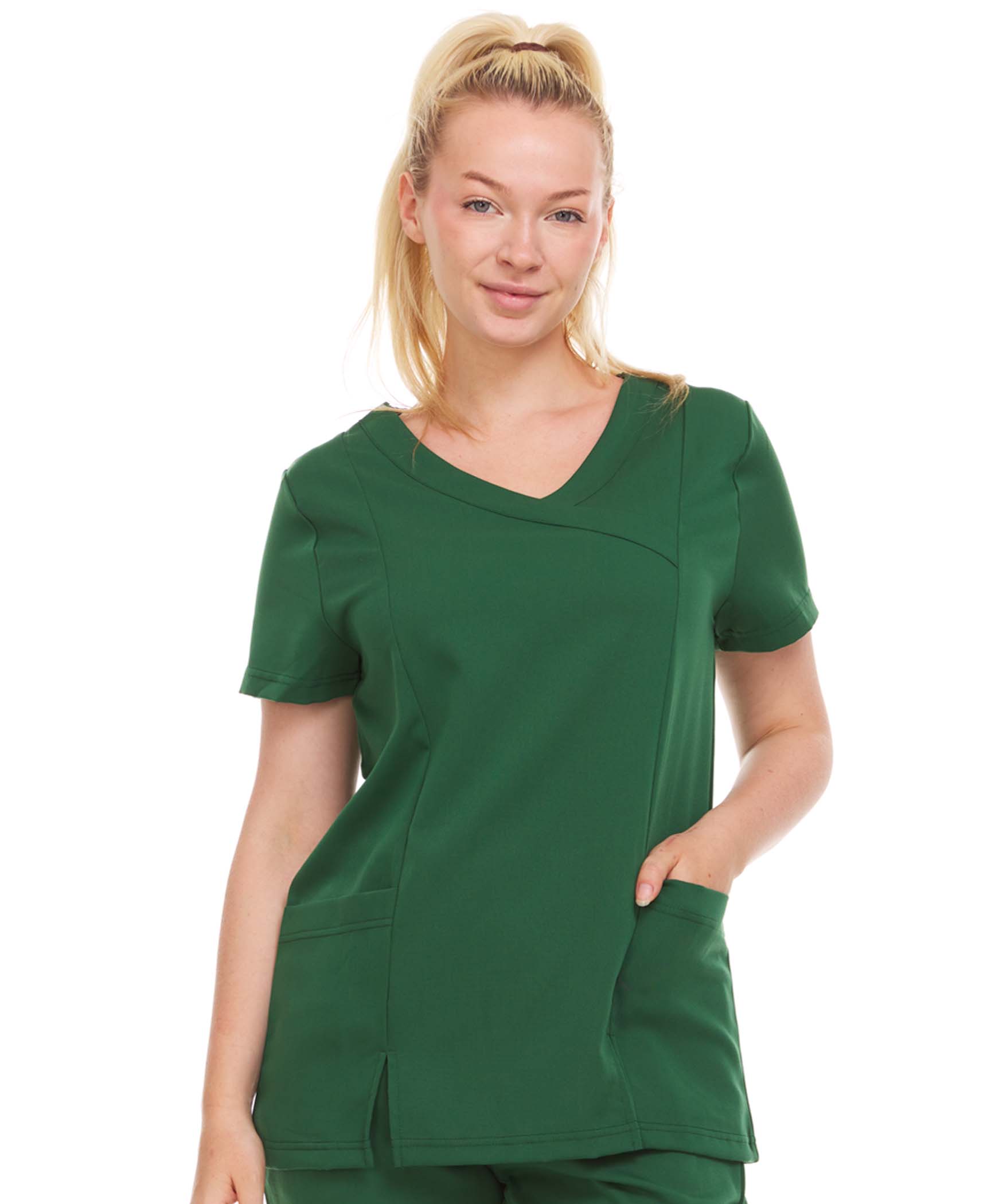 Scrubstar Women's Fashion Essentials Mock Wrap Scrub Top - Walmart.com