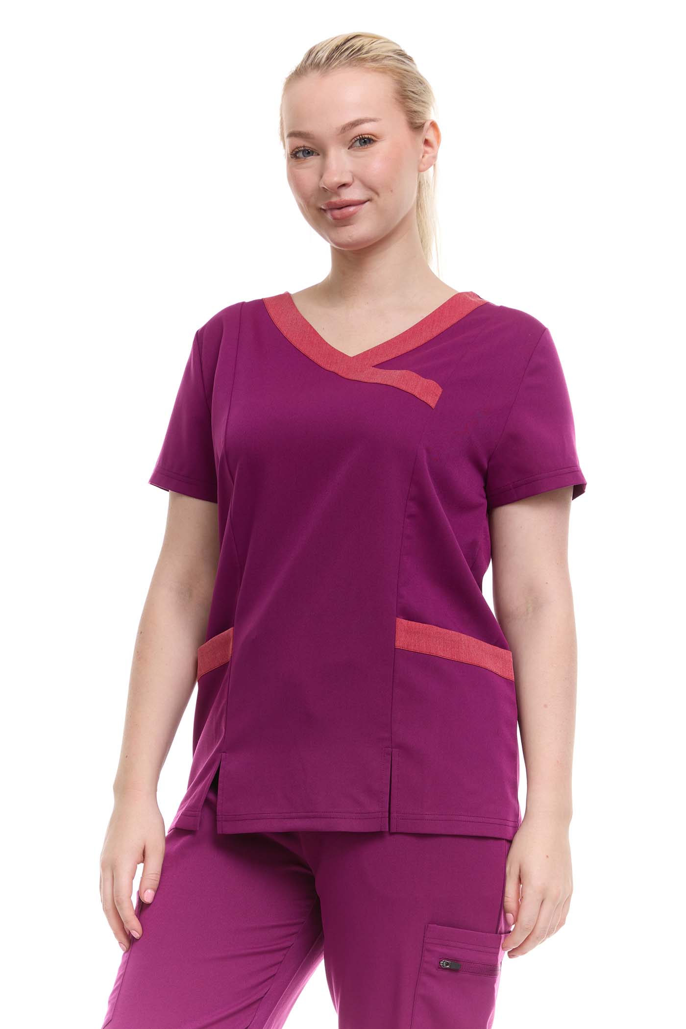 Urbane Ultimate Women's Chelsea 2-Way Stretch Four Pocket V-Neck Scrub ...