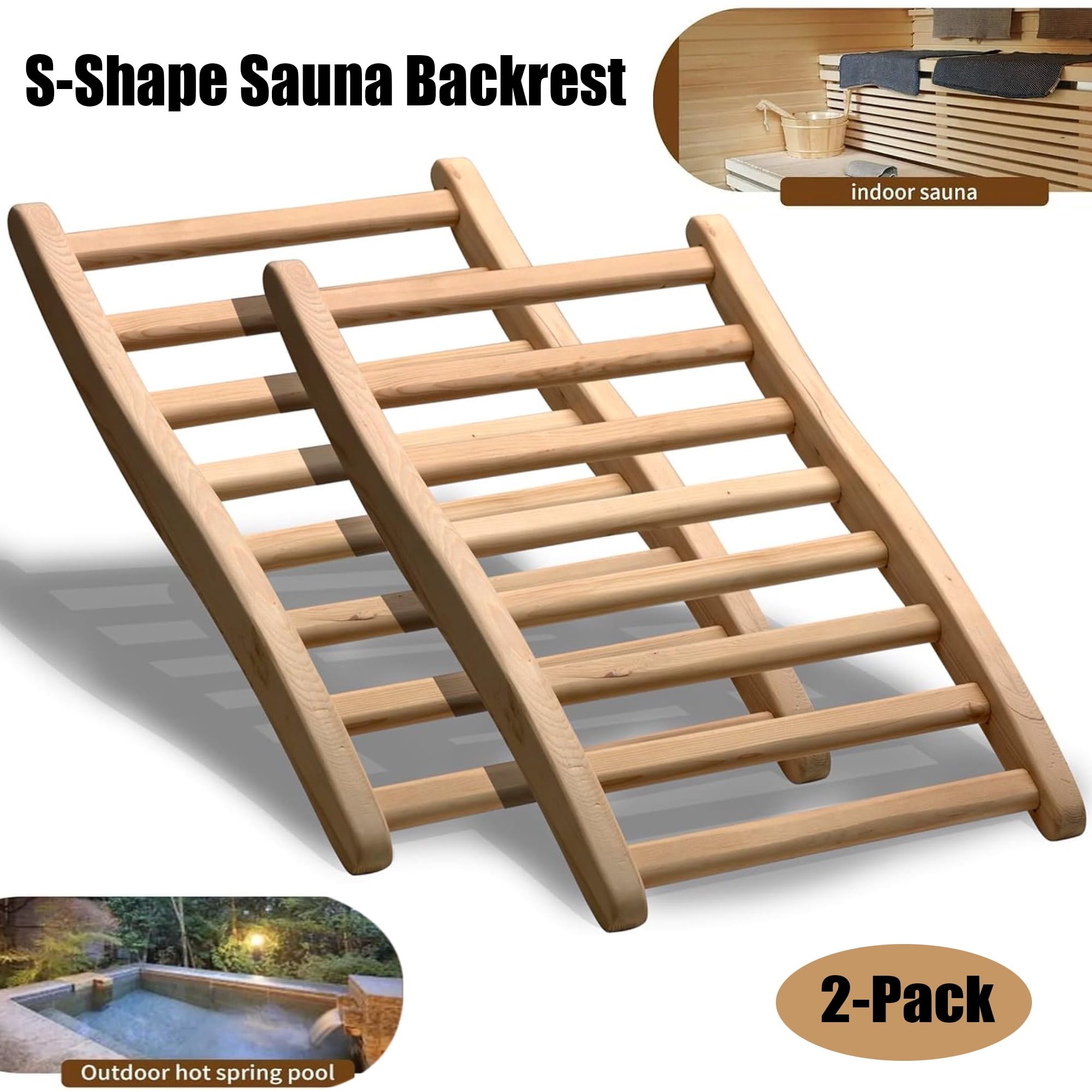 Elleree S-Shape Sauna Backrest for Portable Personal Infrared Steam ...