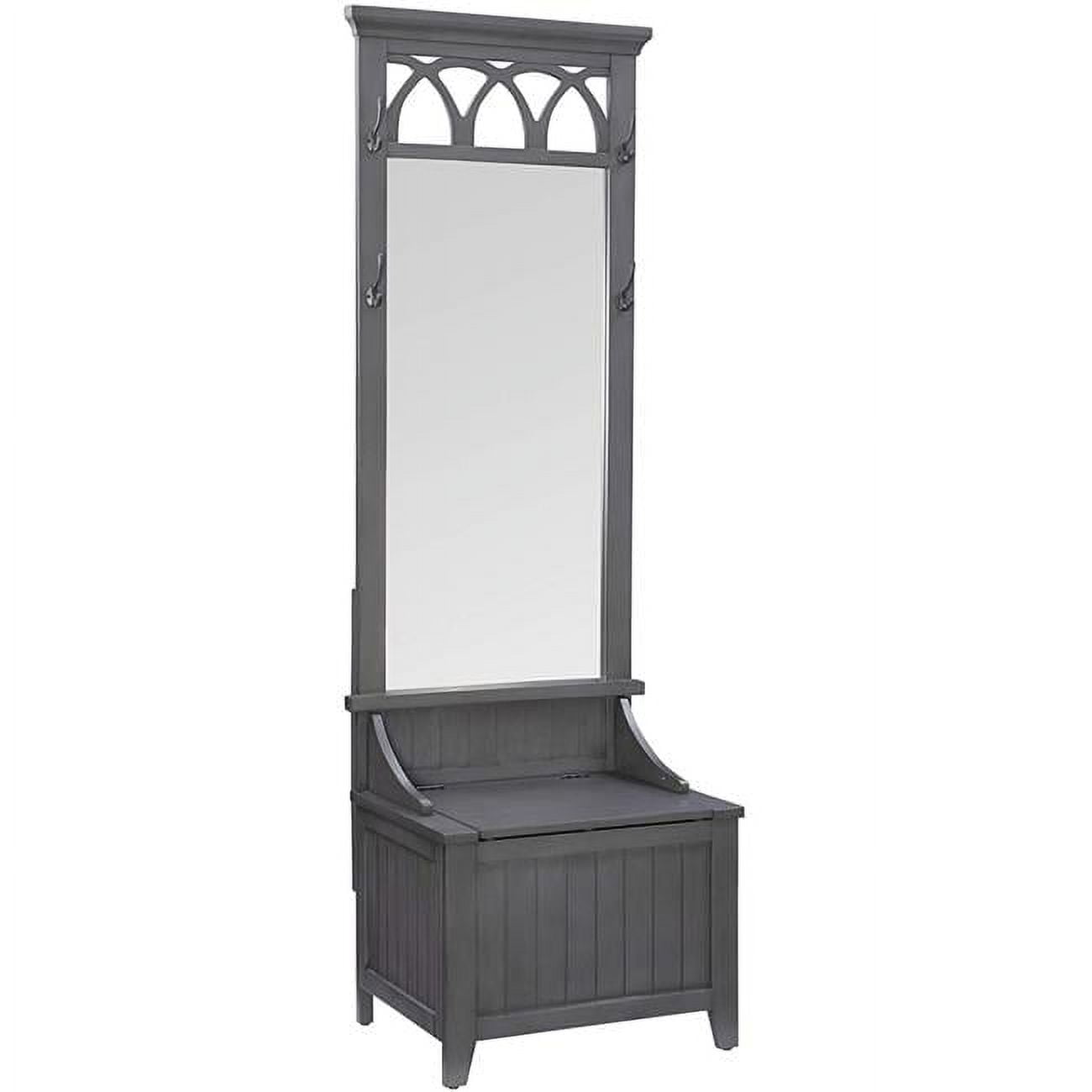Elliana Entry Way Hall Tree Bench with Mirror, Grey - Walmart.com