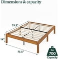 Ellie 14 Inch Platform Bed Frame with Under-Bed Storage and Wood Slat ...