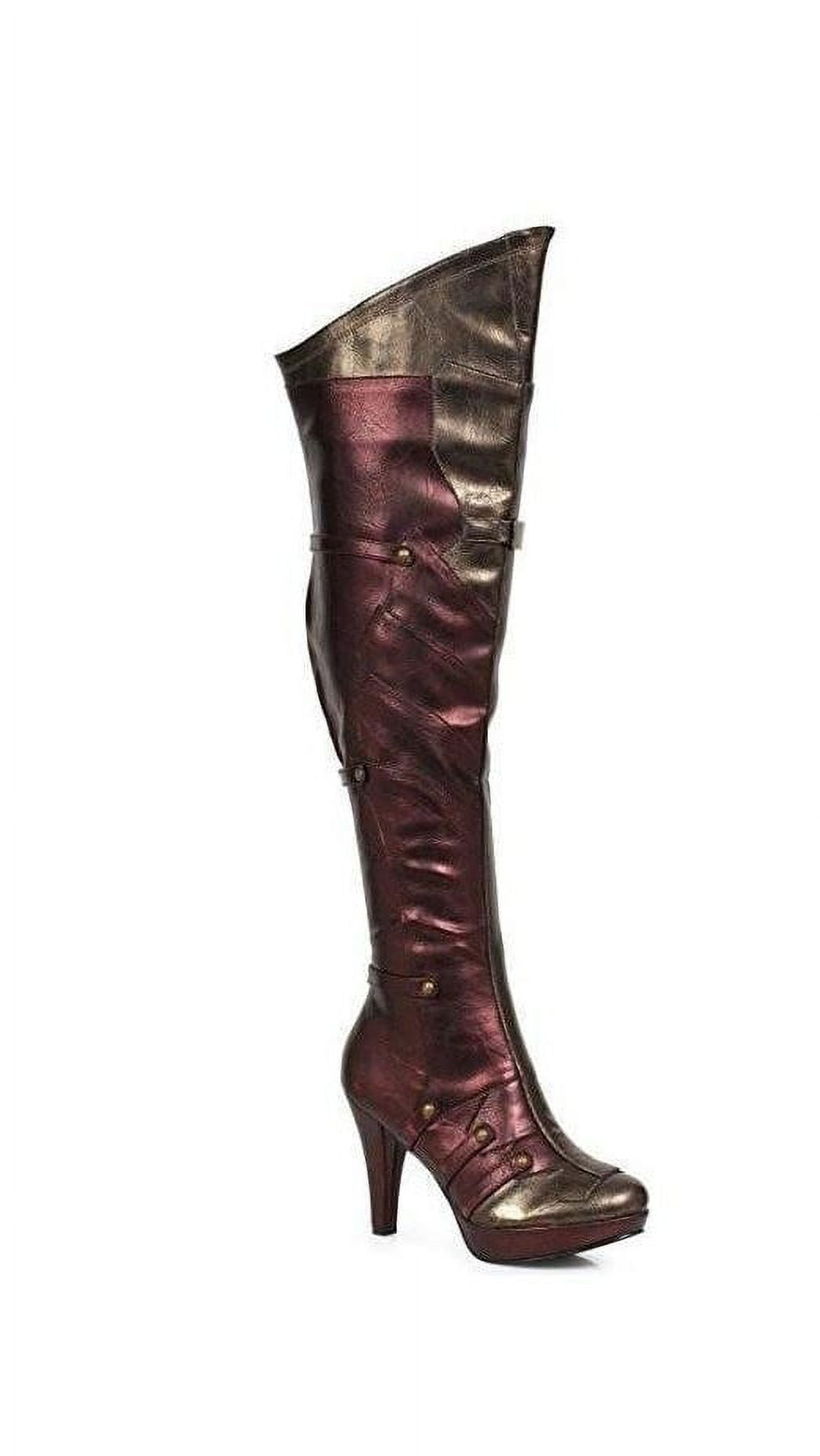 Ellie Shoe E-414-WONDER 4 Inch Women Thigh High Boot Red/Gold pu / 11 ...