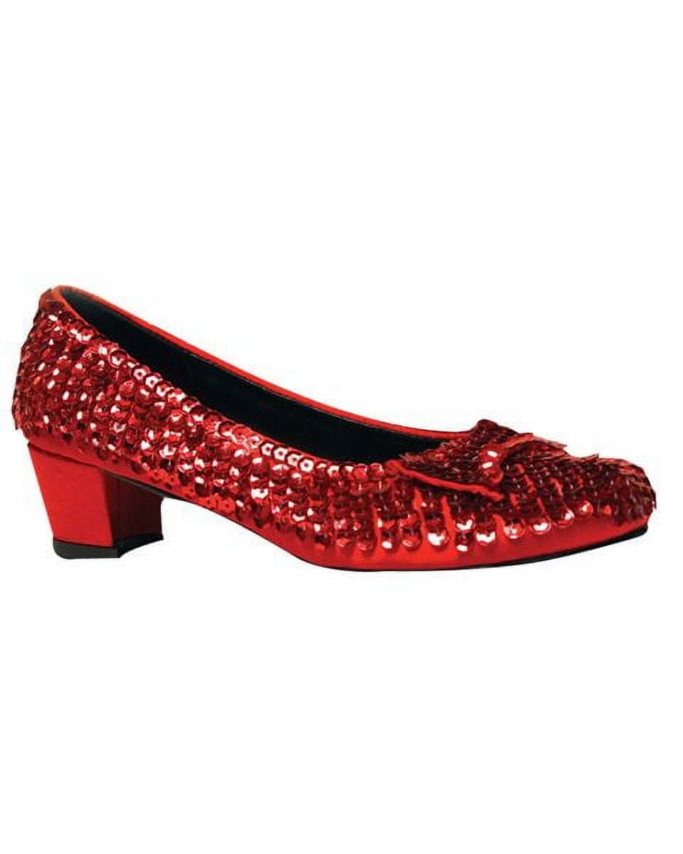 Ellie Shoes 1 Inch Heel Sequined Red Costume Slipper Shoe | Child ...