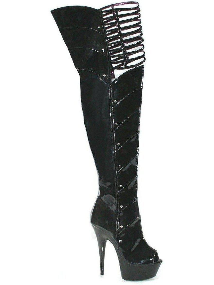 Ellie Shoes E-609-Katrina 6 PEEP TOE THIGH HIGH With KNEE CUT-OUTS ...