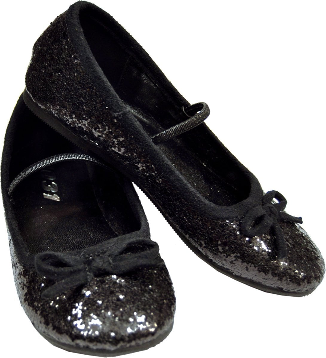 Ellie Shoes - Flat Ballet Glitter Child Black - Child Shoe XS (9 - 10 ...