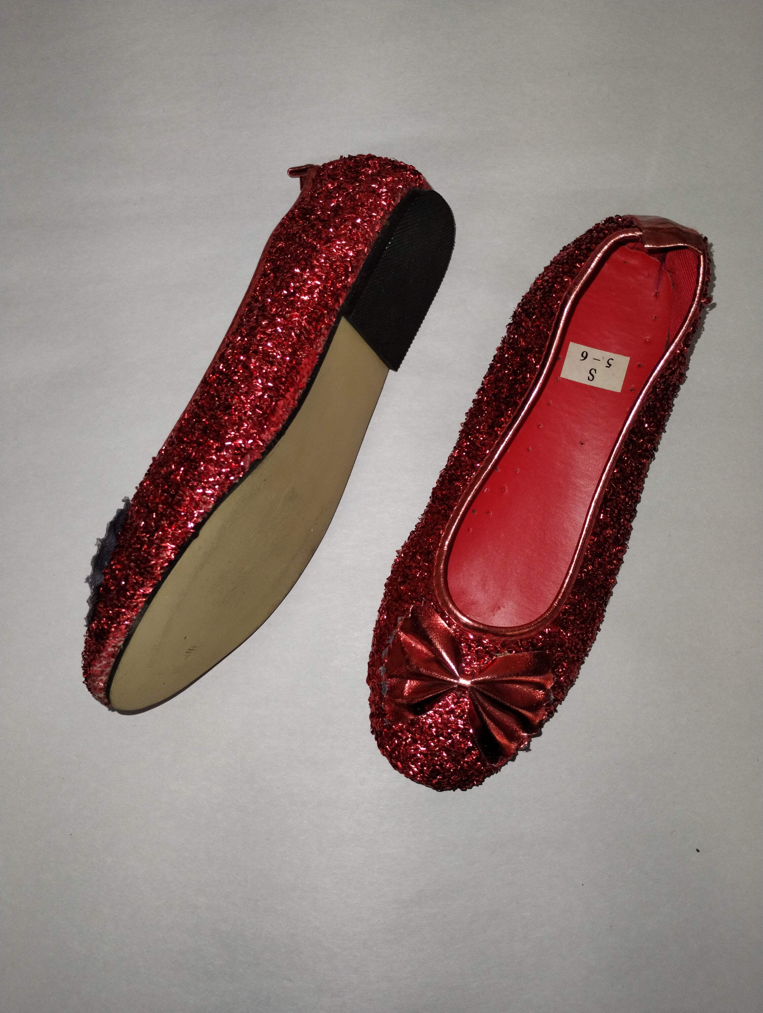Ellie Shoes - Flat Ballet Glitter Child Red - Child Shoe XS (9 - 10 ...
