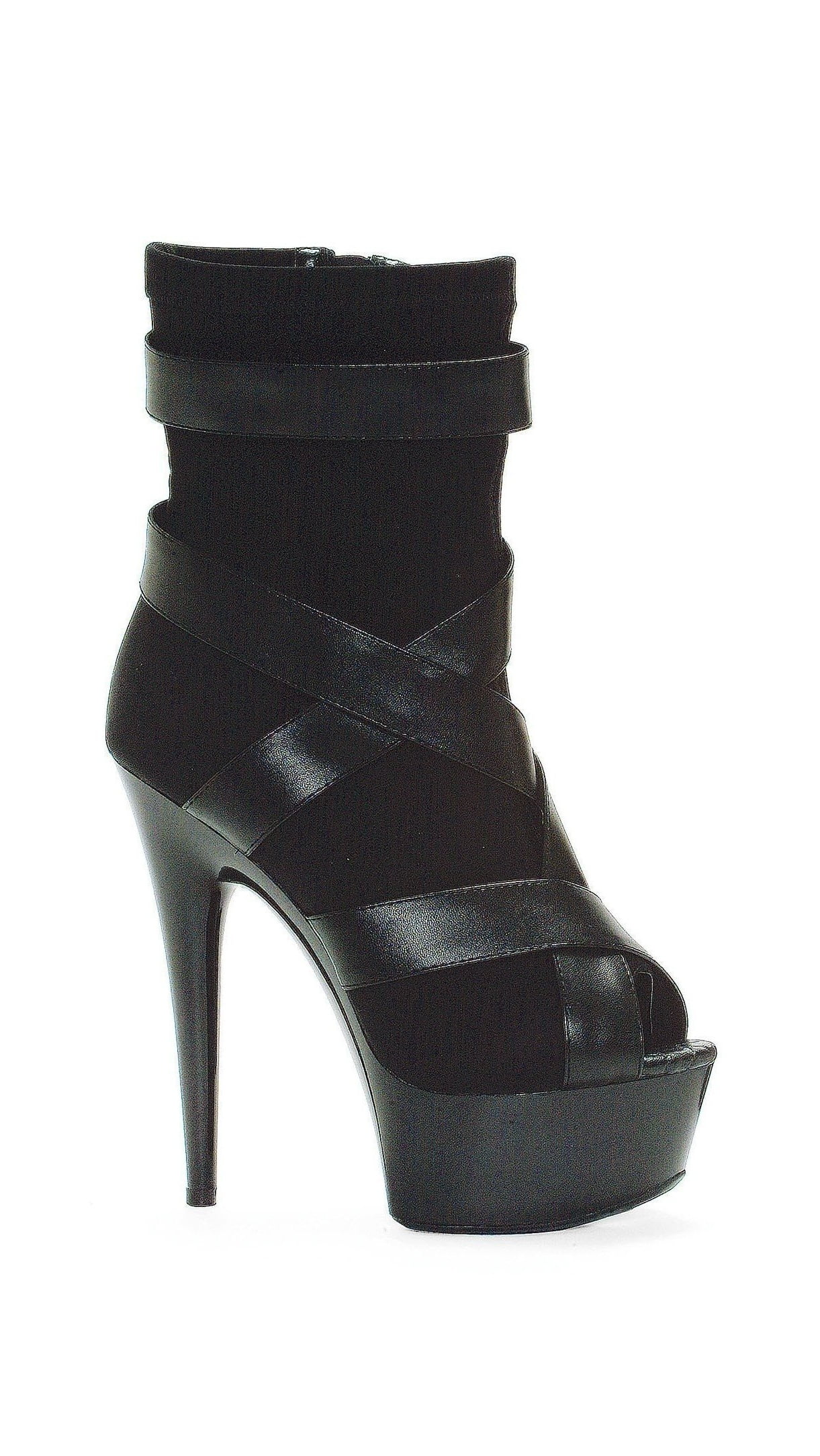 Ellie Shoes IS-E-609-Struck 6 Inch Platform Stretch Material with ...