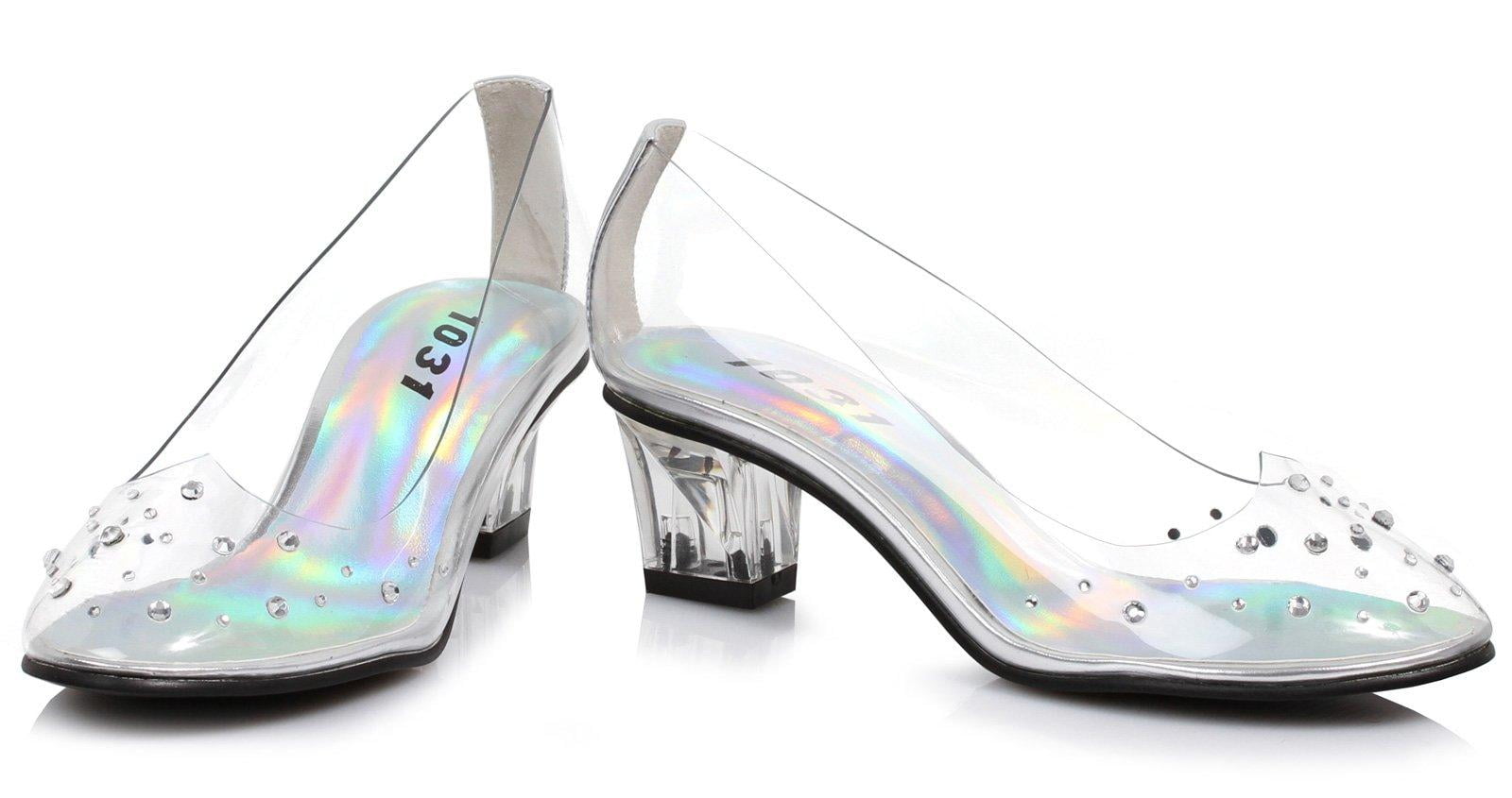 Ellie Shoes M CLR 100% Vinyl, Closed Toe Heels, Clear - Walmart.com