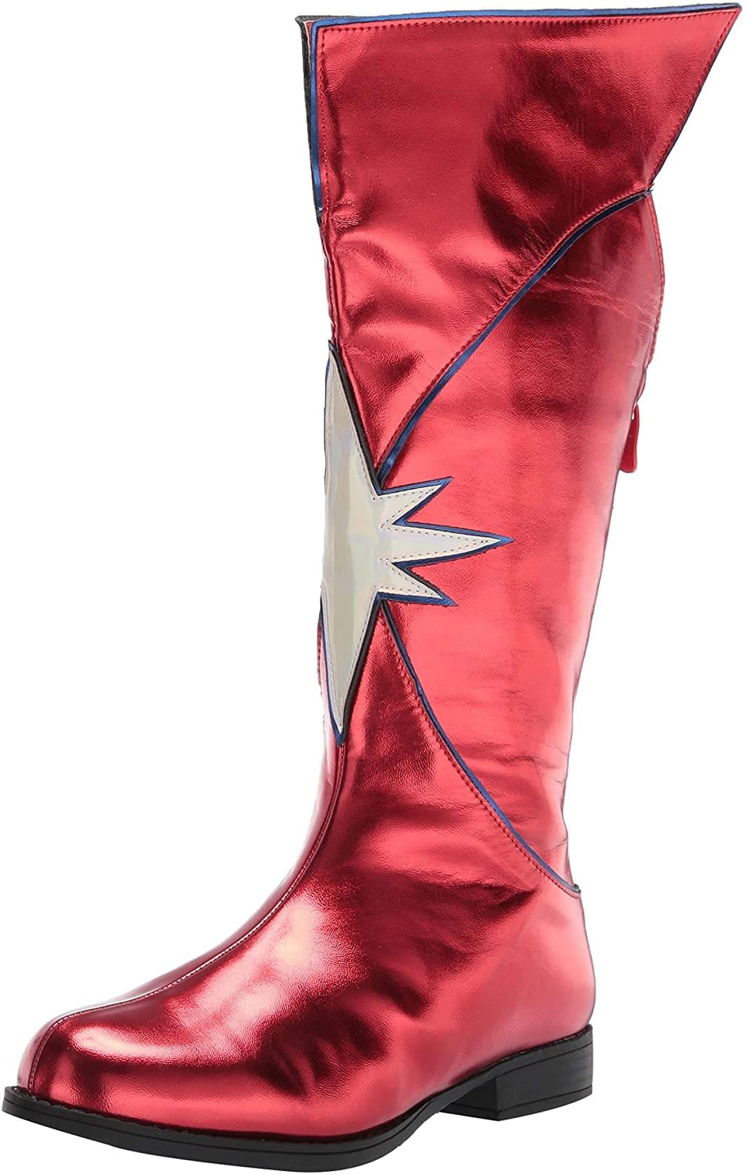 Ellie Shoes Red Knee High Adult Female Costume Superhero Boots | 1.5 ...