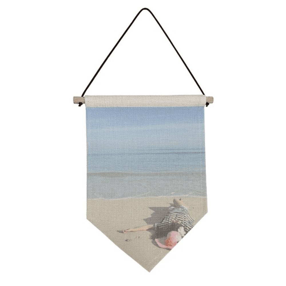 Ellie Yao Beautiflu Girl Picture Beach Sun Sea Canvas Flag Hanging Wall ...