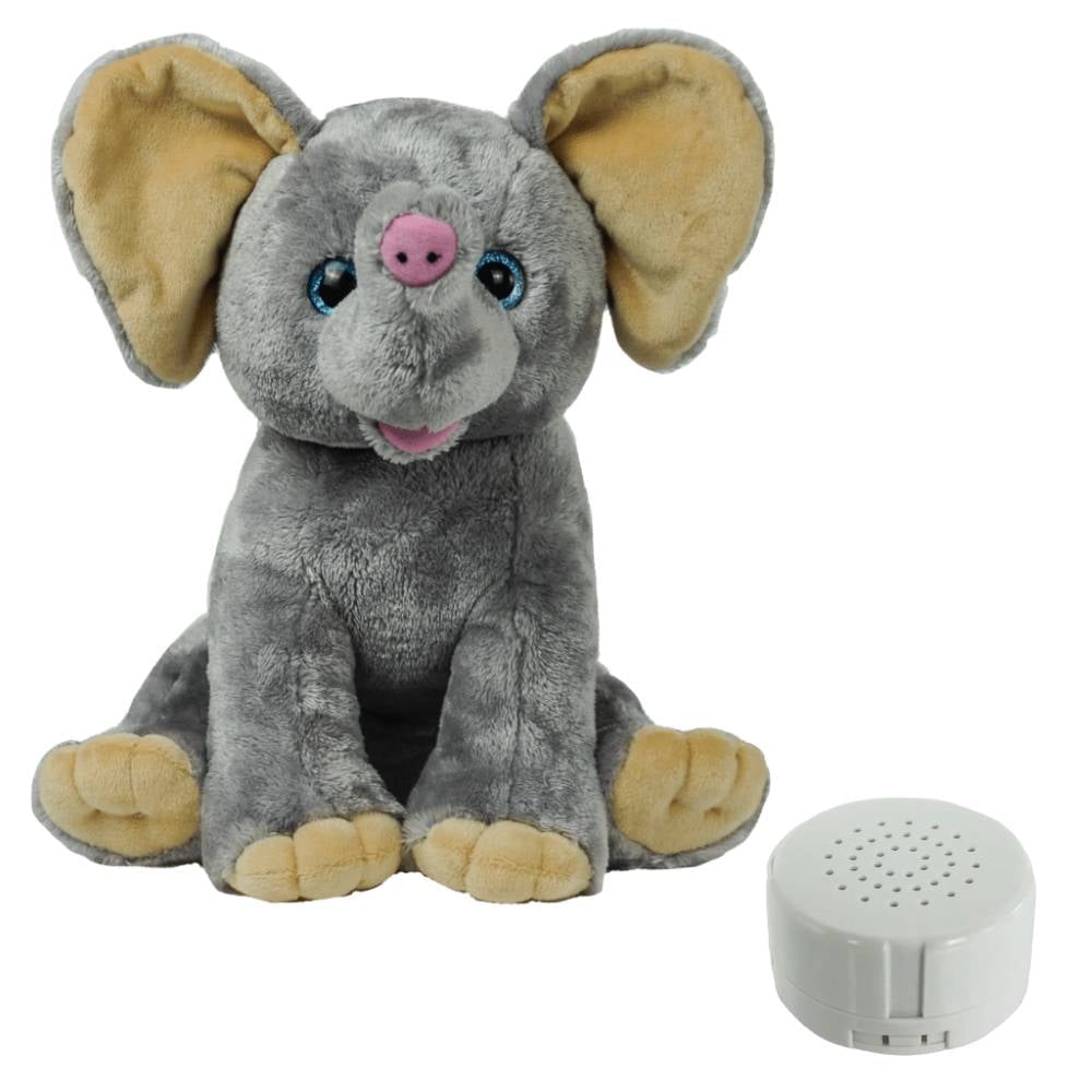 Plush Gear Ellie the Elephant 16" Toy with Recordable Feature - Soft ...