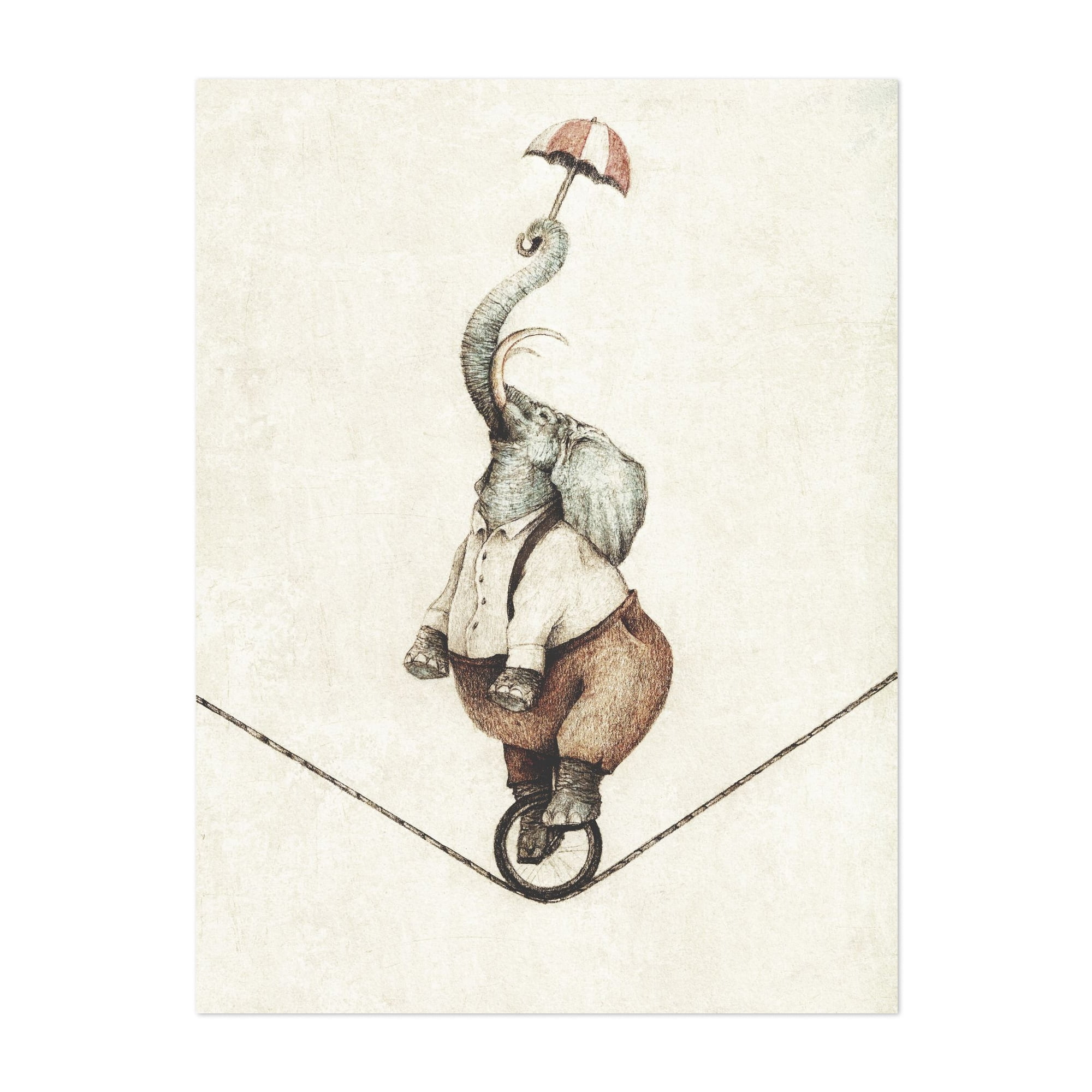 Elliot - Drawing Surrealism Humor Fantasy Modern Art Vintage Unframed ...