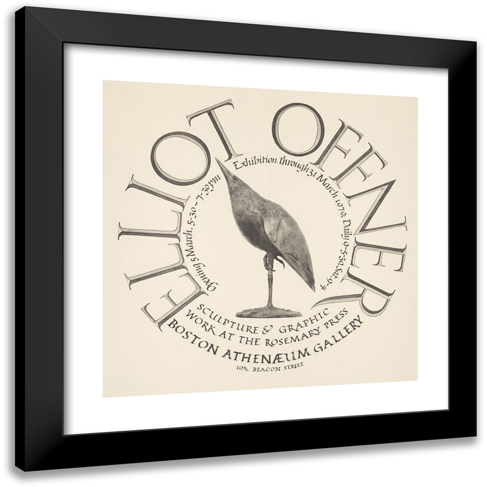 Elliot Offner 15x15 Black Modern Framed Museum Art Print Titled ...