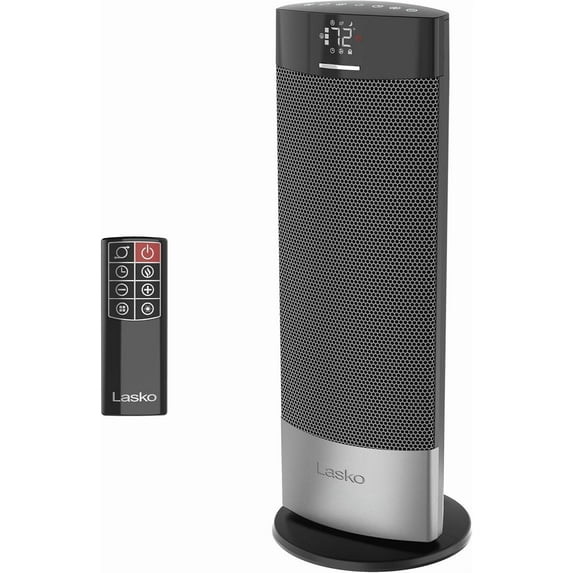 Ellipse Ceramic Tower Heater for Home with Tipover Switch, Child Lock ...