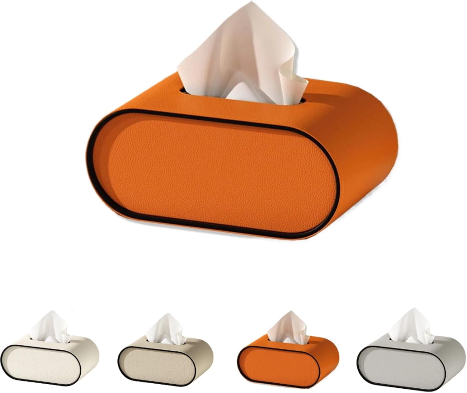 Ellipse Leather Tissue Box,Leather Printed Tissue Box,Ellipse Leather ...