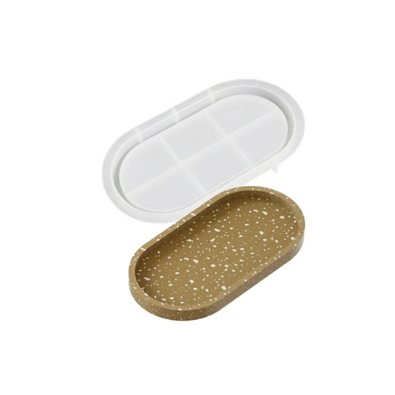 Elliptic Cement Tray Molds Plate Moulds for Resin Casting Craft ...