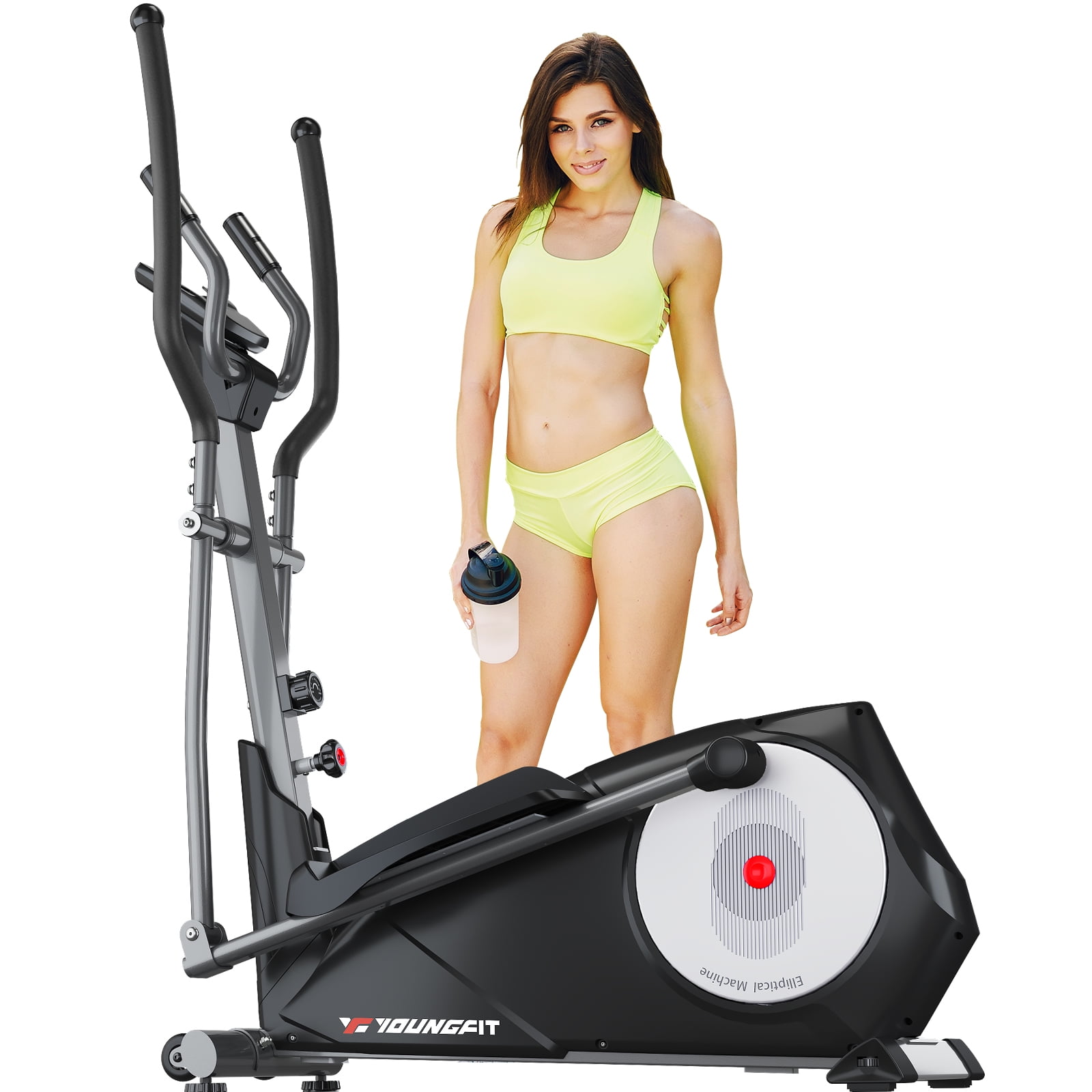 Elliptical Machine with 22 Resistance Levels, Exercise Elliptical Cross Trainer Hyper-Quiet ...