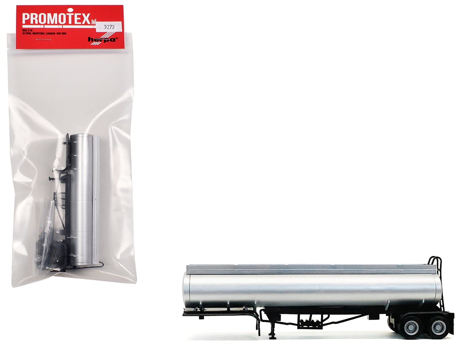 Elliptical Tanker Trailer Silver 1/87 (HO) Plastic Model by Promotex ...