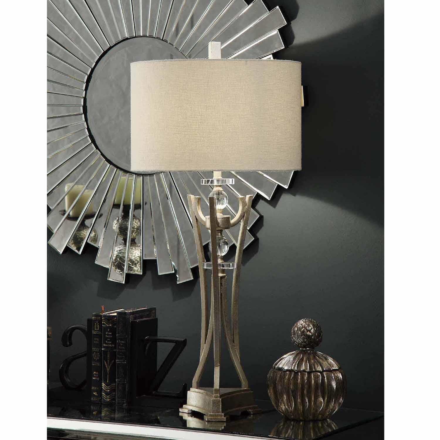 Ellis 35-Inch Table Lamp, Silver Leaf - Walmart.com