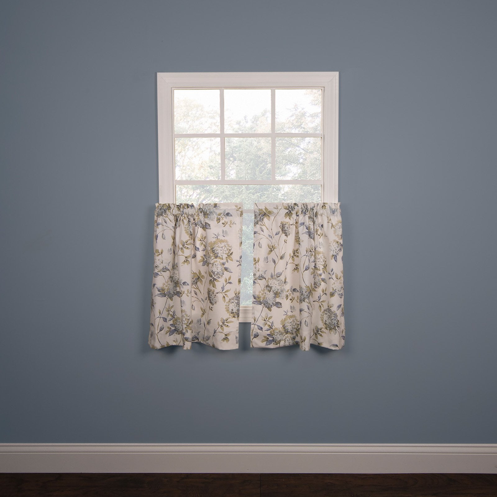 Ellis Curtain Abigail Design Printed Room Darkening 2-Piece Window Rod ...