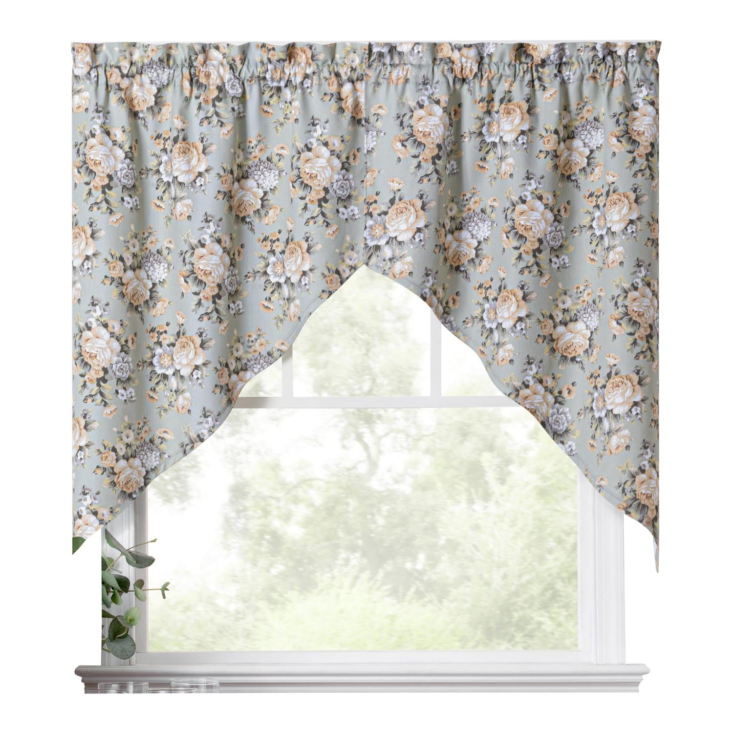 Ellis Curtain Bella Rose Swag Valances - Walmart.com