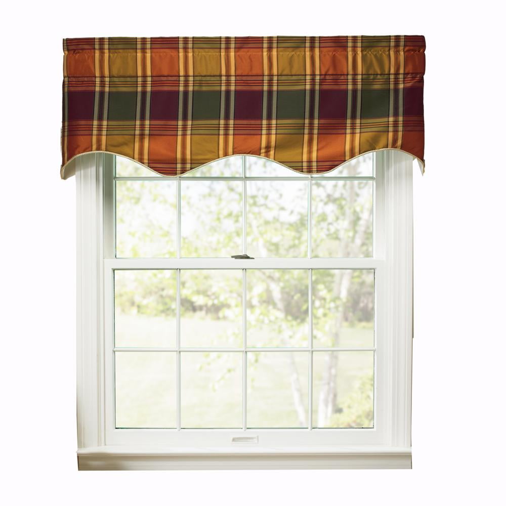 Ellis Curtain Boroughs Plaid Duchess 3" Rod Pocket Filler ValanceS for ...