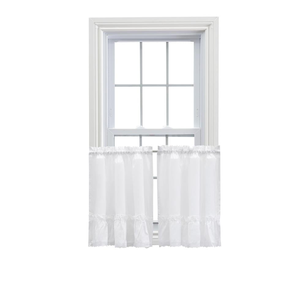 Ellis Curtain Madelyn Ruflled Victorian 1.5" Rod Pocket Window Curtain ...