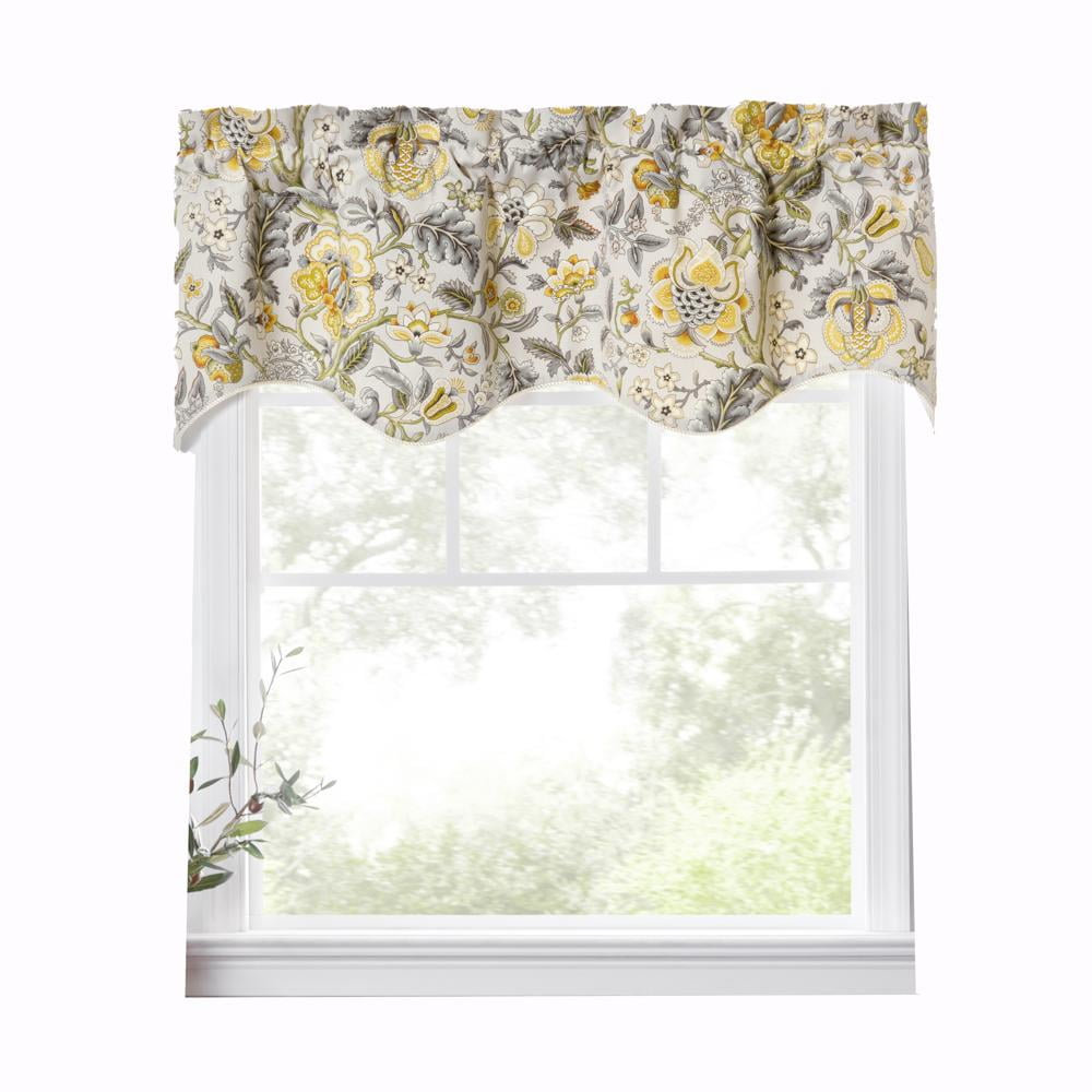 Ellis Curtain Regency Scallop Shaped 3" Rod Pocket Valances for Windows ...
