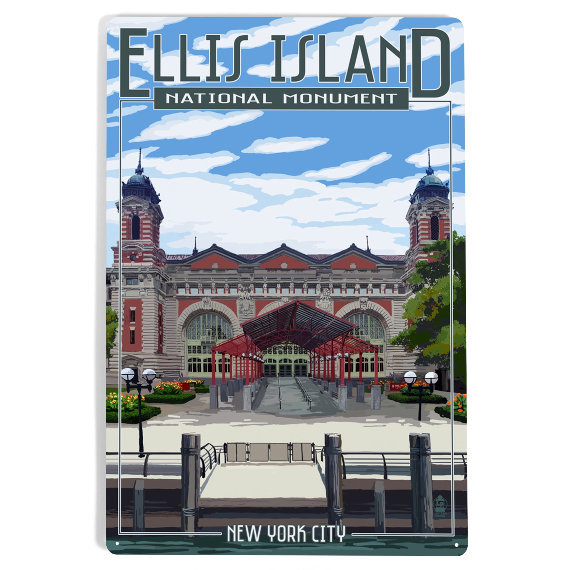 Ellis Island National Monument, New York City, Building Exterior (12x18 ...