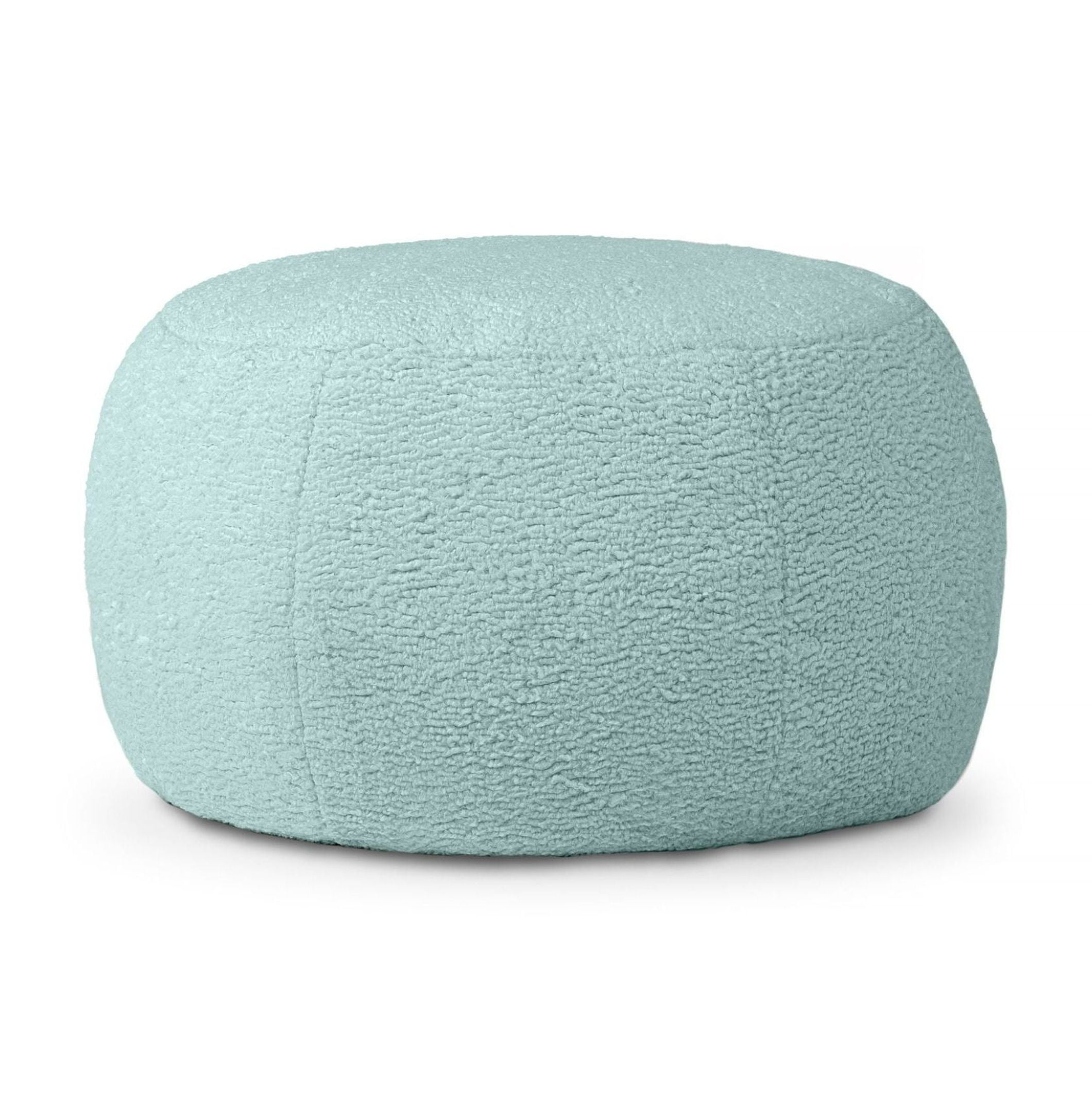 Ellis Ottoman Shearling Faux-Lamb Plush Pouf for Modern Interior Design ...