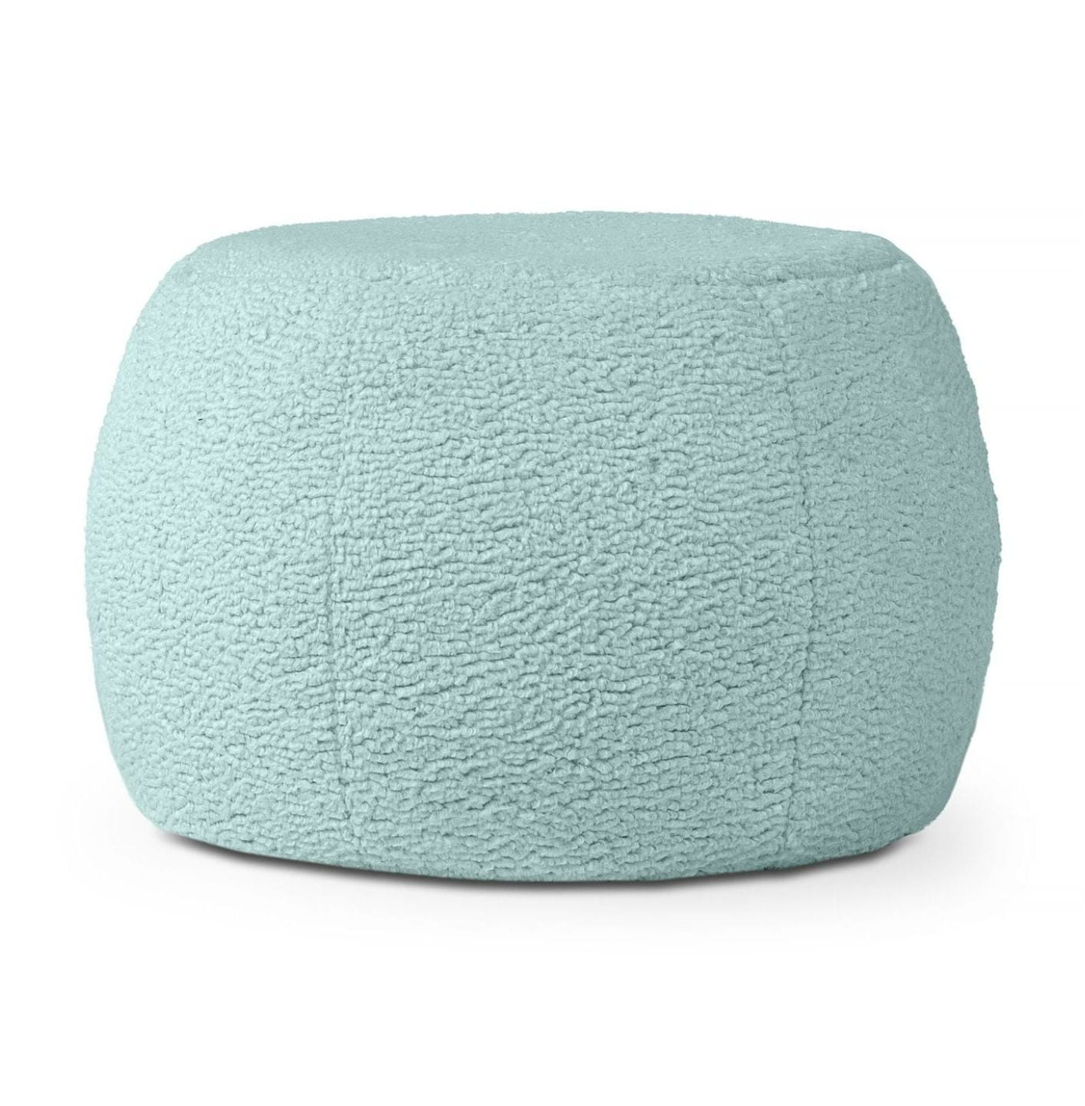 Ellis Ottoman Shearling Faux-Lamb Plush Pouf for Modern Interior Design ...