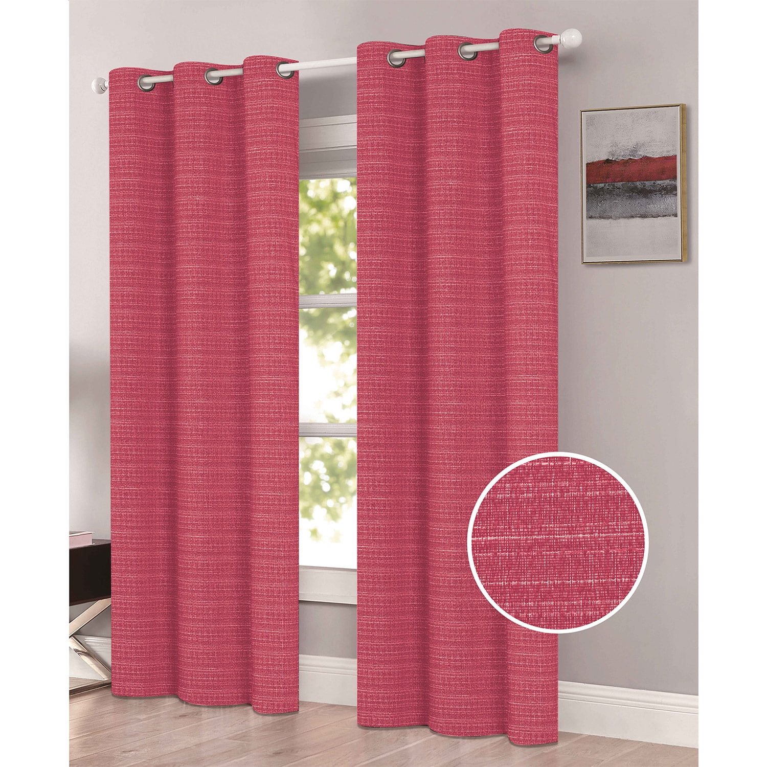 Ellis Textured Thermal Room Darkening Window Panel, Red, 54x84 Inches ...