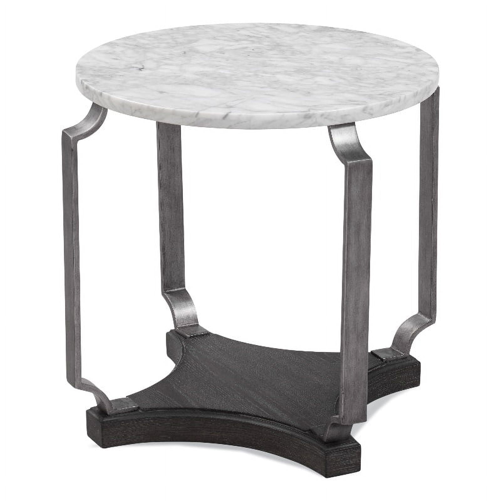 Ellison White End Table in Marble and Wood - Walmart.com