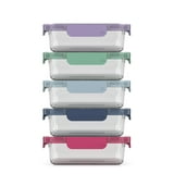 Ello Colorlock 3.4 Cup 10pc Glass Meal Prep Set - Walmart.com