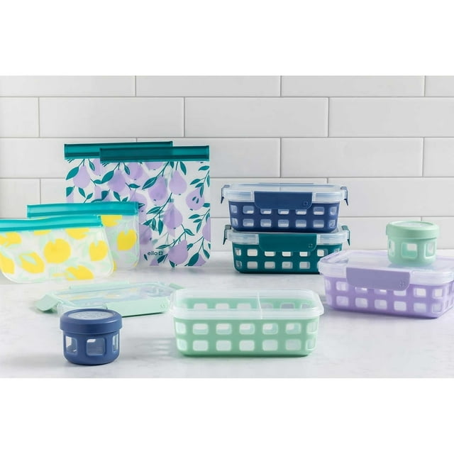 Ello 16 Piece Colorful Food Storage Set with Containers & Leak-proof ...