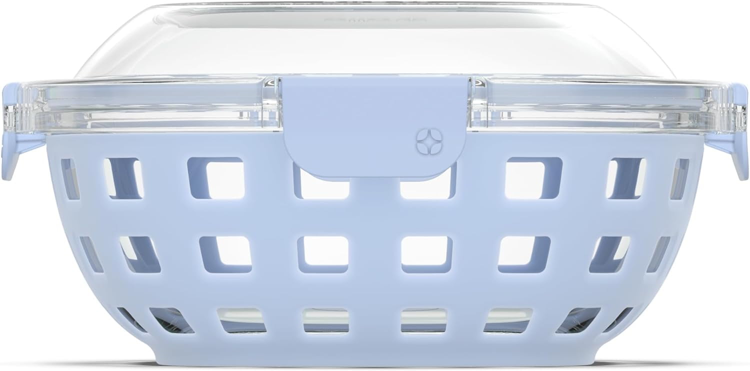 Ello Blue Glass Airtight Grain Food Storage Container - Walmart.com