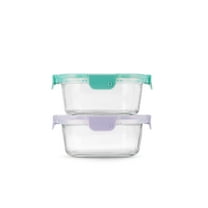 Ello Color Lock 7 Cup Round Glass Food Storage Container - Walmart.com