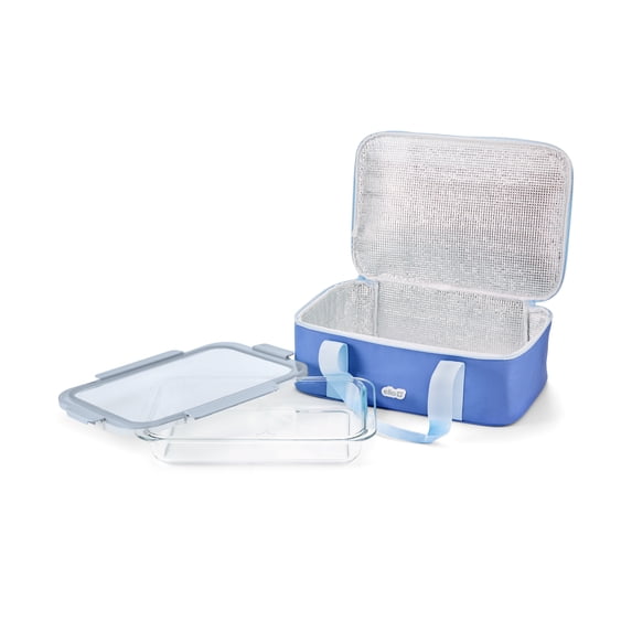 Ello Color Lock 9x13 Glass Baker with Carrier, Windy Blue - Walmart.com