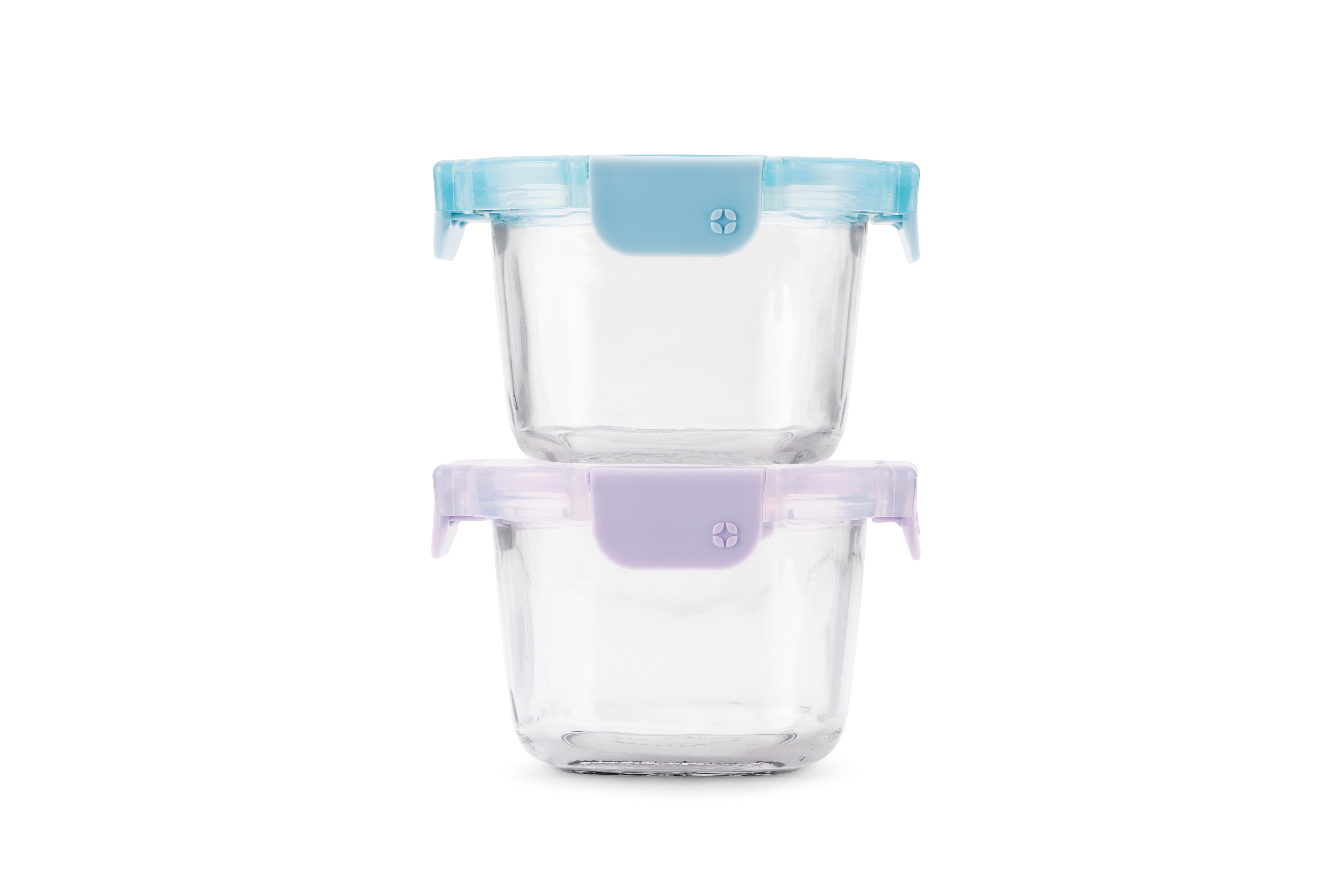 Ello Color Lock Clear Glass Leak-Proof Food Storage Container (2 Count ...