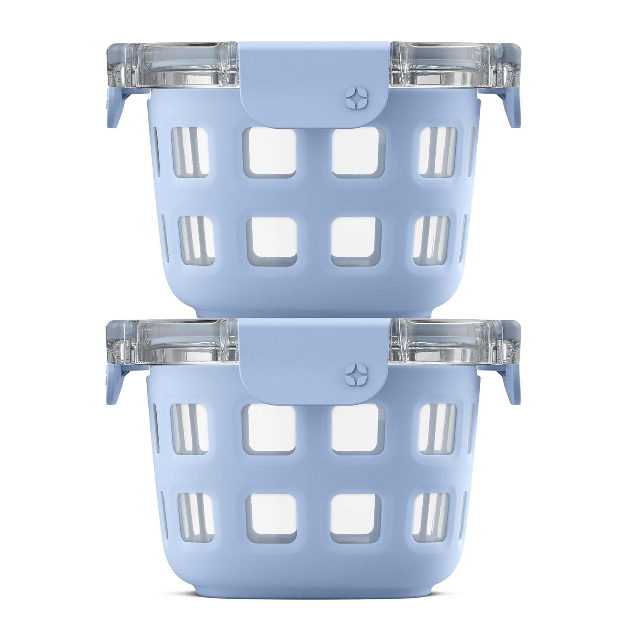 Ello Duraglass 2-Pack 2 Cup Reusable Glass Container with Leak Proof ...