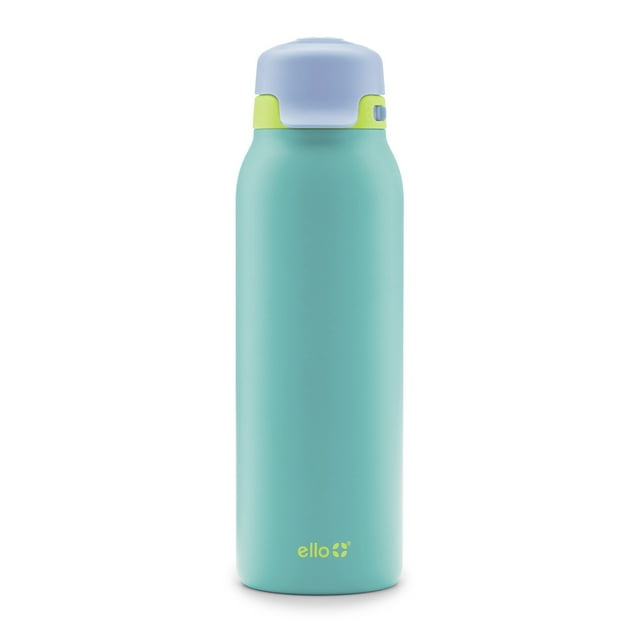 Ello Flip & Fill 32 oz Stainless Steel Water Bottle with Flip-Top Lid ...