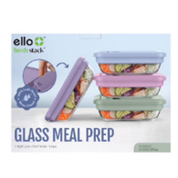Ello Fresh Stack 3.7c 8pc Meal Prep Set - Walmart.com