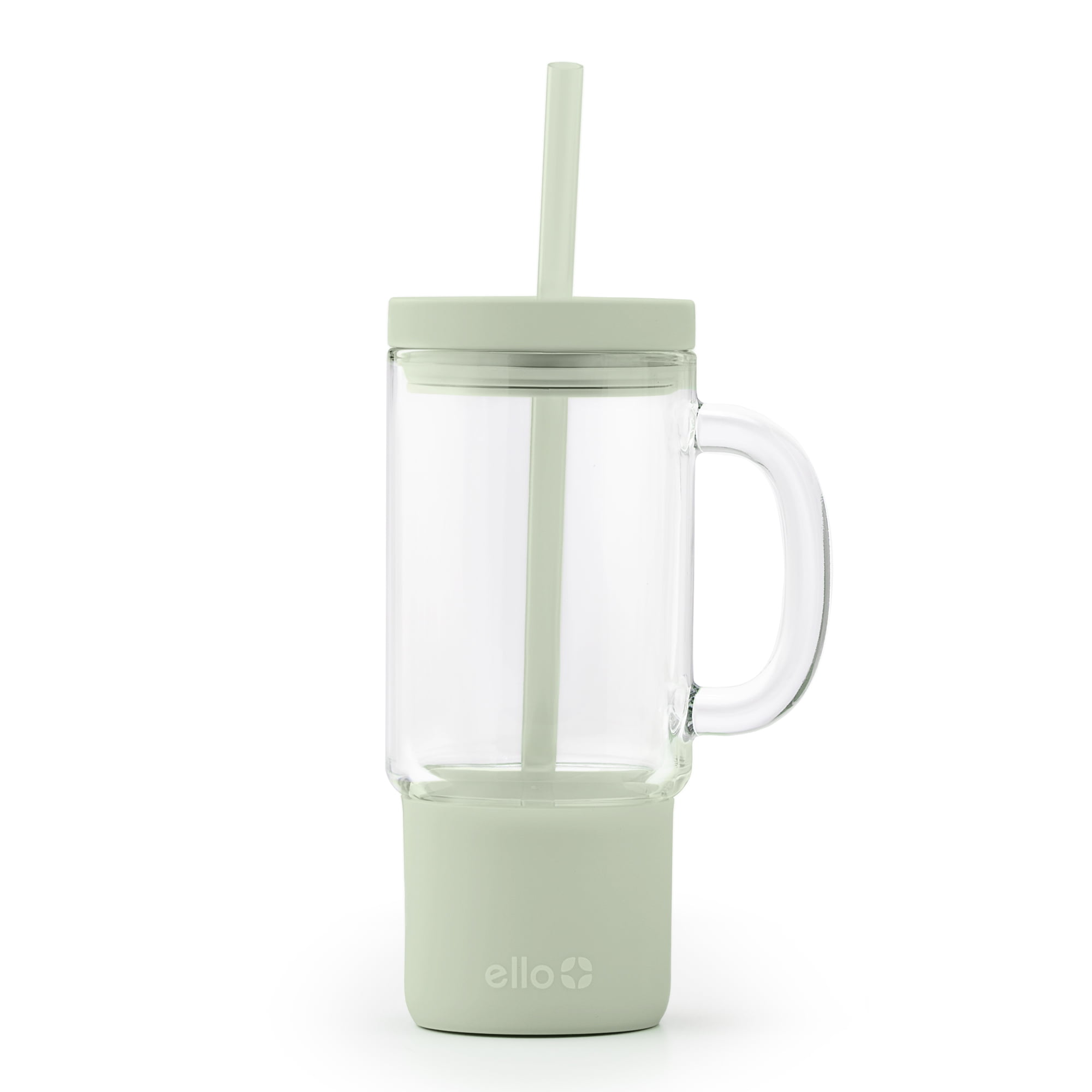 Ello Nova 18 oz Glass Mug with Straw - Walmart.com
