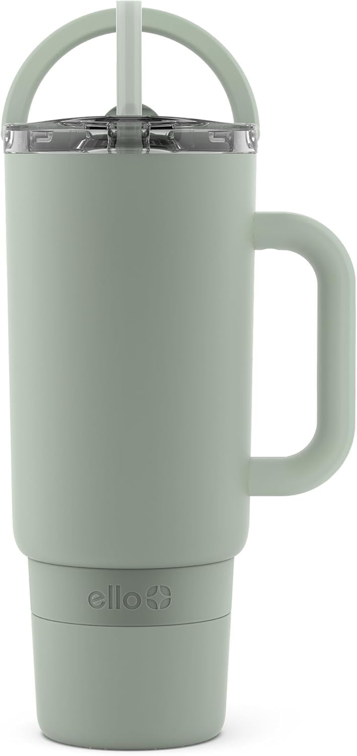 Ello Port 40oz Tumbler with Carry Loop & Integrated Handle, Vacuum ...