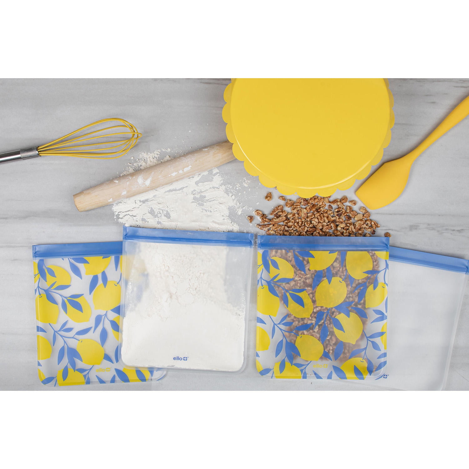 Ello Reusable Food Storage Bags, 12 Pack - Walmart.com