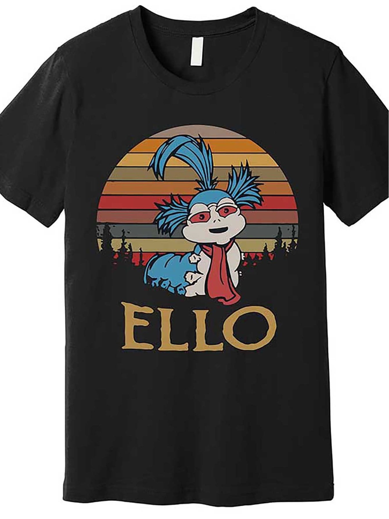 Ello The Worm Labyrinth Ello Labyrinth Movie 80s Vintage Retro Premium T-Shirt 561106 funny Men ...